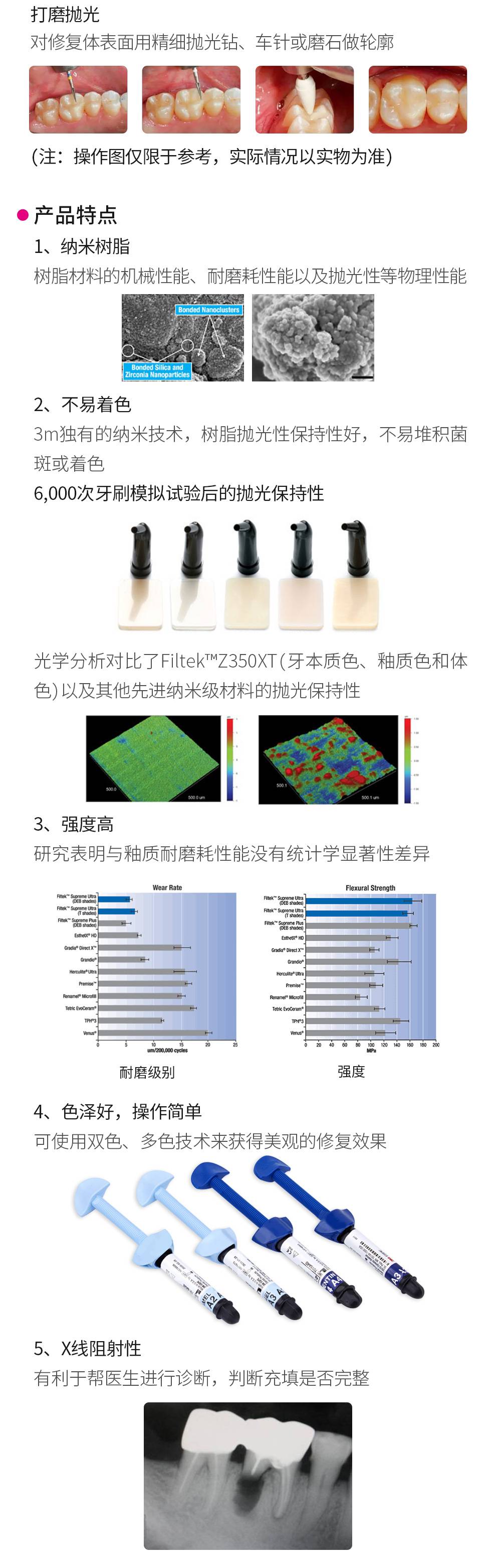 3M/ESPE 通用纳米树脂套装（双色）Z350XT 7018D 4g*4支/盒 -牙医帮