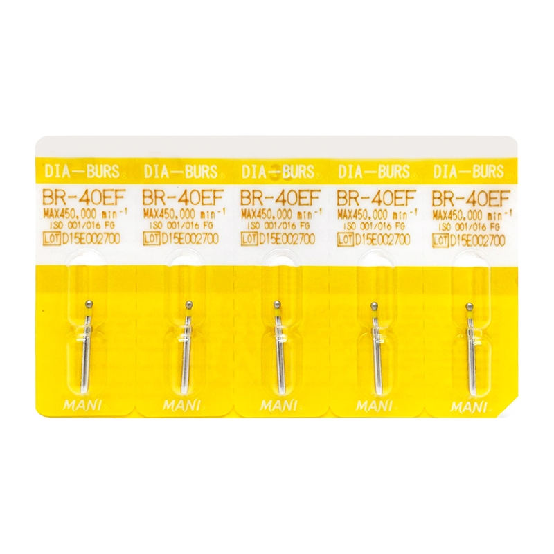 马尼/MANI 牙科修整用金刚砂车针（黄标 超细砂） 5支/板 CR-12EF-牙医帮